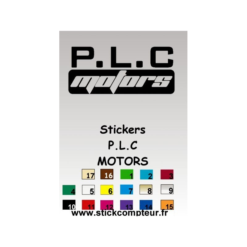 Stickers PLC MOTORS - StickCompteur.com