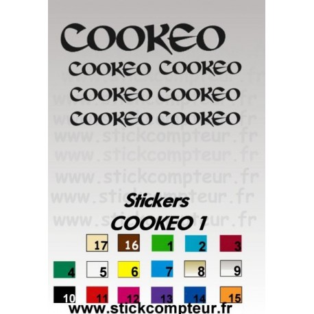 7 stickers COOKEO 1* - StickCompteur.com