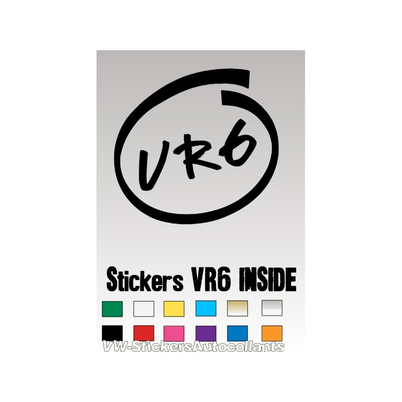 Stickers VR6 INSIDE - StickCompteur.com