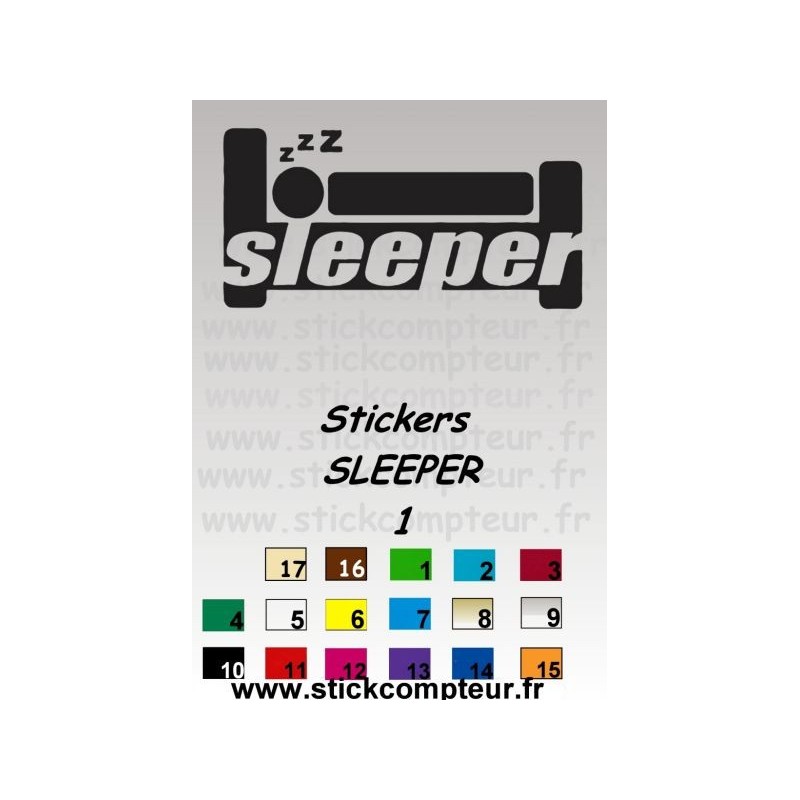 Stickers SLEEPER 1 - StickCompteur.com