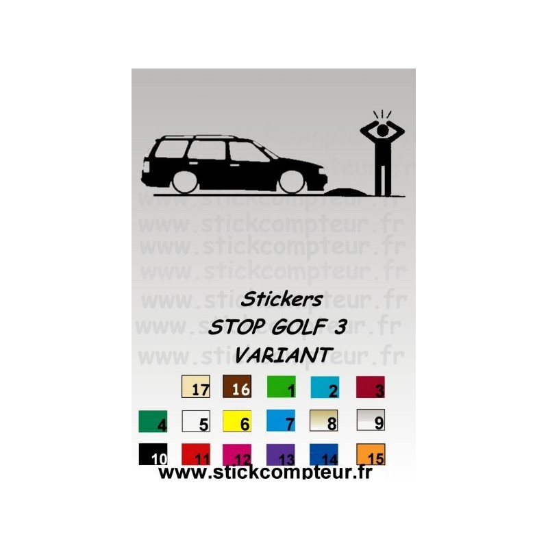 Stickers STOP GOLF 3 VARIANT - StickCompteur.com