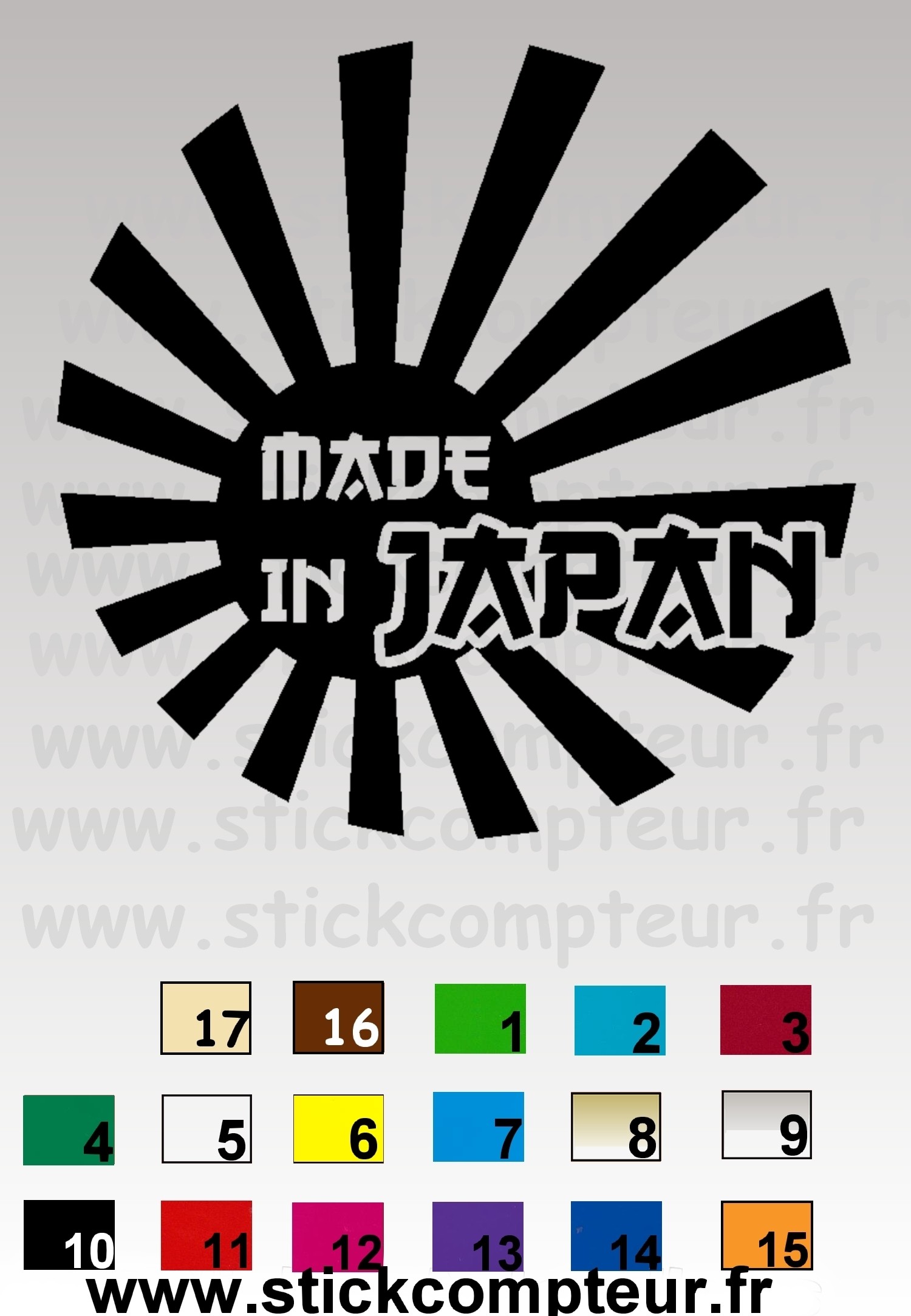 STICKERS MADE IN JAPAN DRAP - StickCompteur.com
