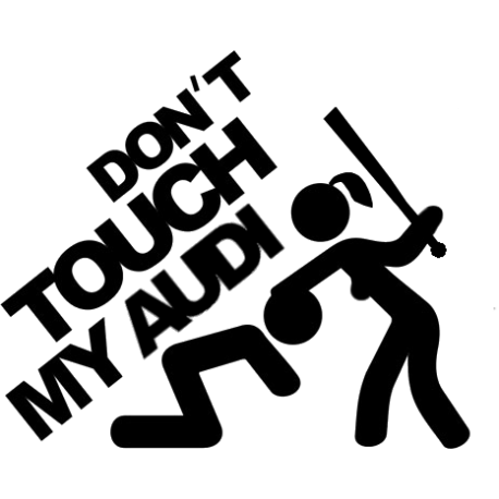 DON'T TOUCH MY AUDI GIRLS STICKERS - StickCompteur.com