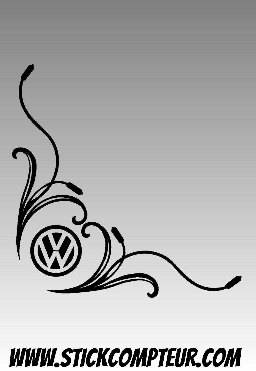 decal floral vw Stickers - StickCompteur.com