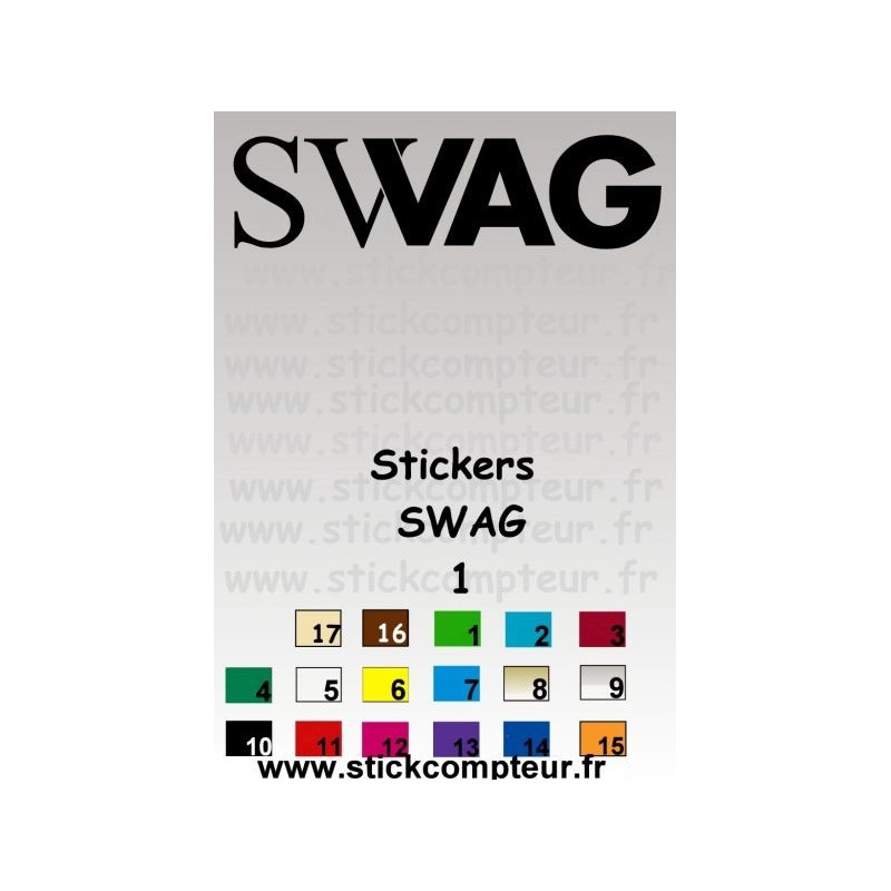Stickers SWAG 1 - StickCompteur.com
