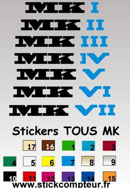 Stickers TOUS MK - StickCompteur.com