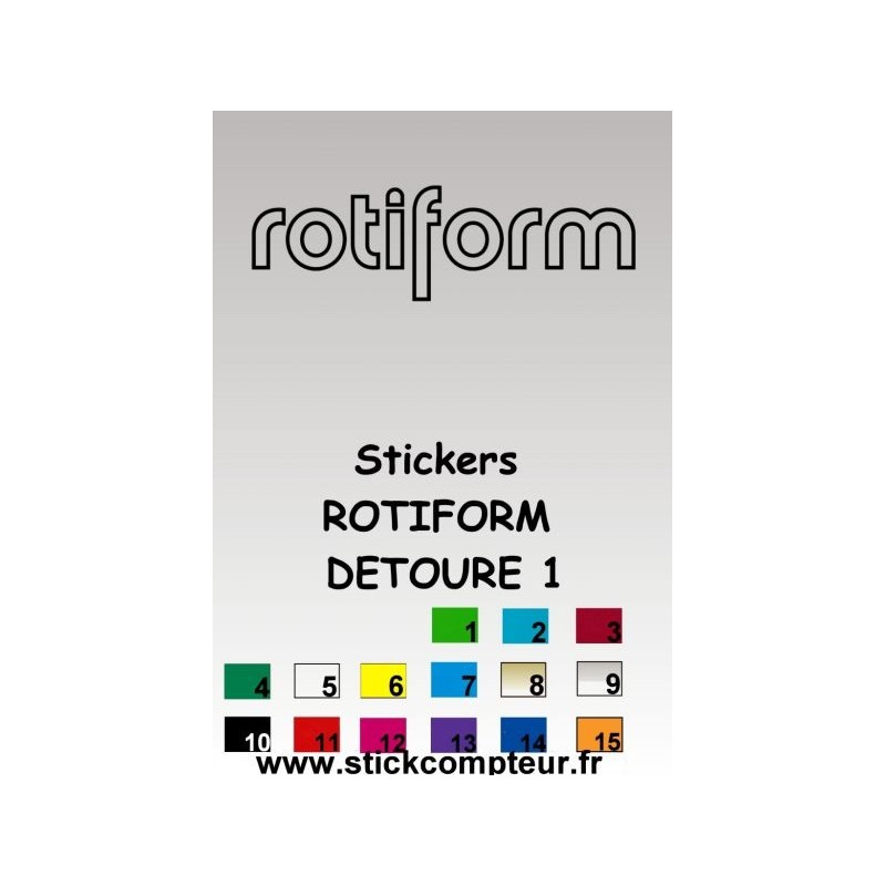 Stickers ROTIFORM DETOURE 1 - StickCompteur.com